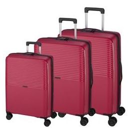 d&n d&n Travel Line 4000 Trolley-Set 3-teilig 4 Rollen - Pink