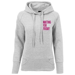 Merchcode Sweatshirt Damen Gr&ouml;&szlig;e M graumeliert / dunkelpink