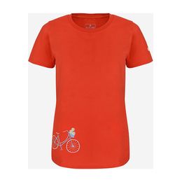 Elkline Shirt "Flower bike" in Rot - 46