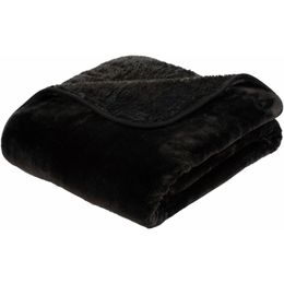 Gözze Wohndecke Premium Cashmere Feeling, Gözze, mit premium Cashmere Feeling, Kuscheldecke, schwarz