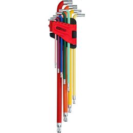 KS Tools Winkelstiftschlüssel-Satz extralang, Torx mit Kugelkopf, 9 Teile