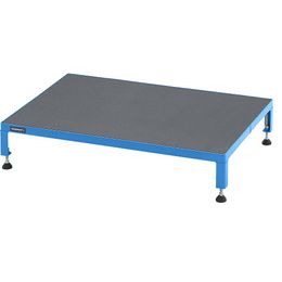 eurokraft pro Arbeitsplattform, Höhenverstellbereich 165 - 230 mm, mit Siebdruckplatte, Plattform LxB 910 x 610 mm, lichtblau