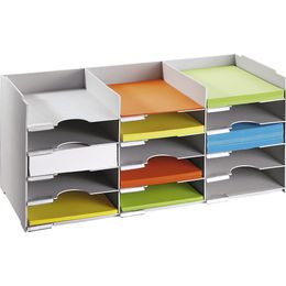 PAPERFLOW Sortierelement, 15 Fächer DIN A4, HxBxT 313 x 674 x 304 mm