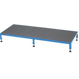 eurokraft pro Arbeitsplattform, Höhenverstellbereich 165 - 230 mm, mit Siebdruckplatte, Plattform LxB 1510 x 610 mm, lichtblau