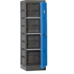 eurokraft pro Umweltschrank aus PE, 1-türig, Fachböden Edelstahl