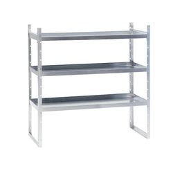 eurokraft pro Kleingebinderegal, 3 höhenverstellbare Wannenböden, HxBxT 1350 x 1350 x 600 mm