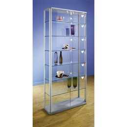 eurokraft pro Design-Vitrine, Ausführung Sammlervitrine, HxBxT 1800 x 820 x 250 mm, ohne Beleuchtung
