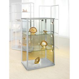 eurokraft pro Design-Vitrine, halbhoch, HxBxT 1280 x 820 x 420 mm, ohne Beleuchtung