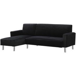 HABITAT ET JARDIN Reversibles Textil-Ecksofa Rio - Schwarz