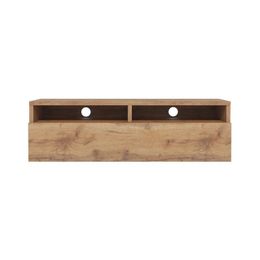 Selsey - rednaw - TV-Schrank / modernes TV-Board für Wohnzimmer, stehend / hängend, 100 cm breit (Wotan Eiche Matt ohne led)