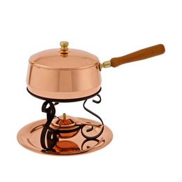 ich-zapfe Basis Fondue, Fonduetopf - aus Kupfer und verzinnter