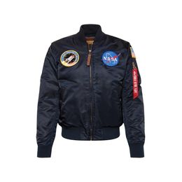 Alpha Industries Jacke 'NASA' Herren Größe L blau / nachtblau / rot / weiß