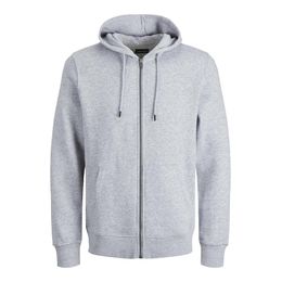 Jack & Jones Plus Jack & Jones Plus Zip-Up Hoodie 'Bradley' male Grey size 6XL
