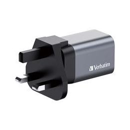 Verbatim GaN-Ladeger&auml;t 35W, 1x USB-A , 1x USB-C grau, PD 3.0, QC 3.0