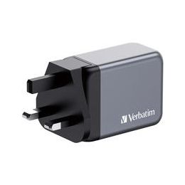Verbatim GaN-Ladeger&auml;t 65W, 1x USB-A , 2x USB-C grau, PD 3.0, QC 3.0