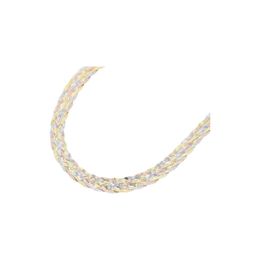 Smart Jewel Collier Heringbonekette tricolor, Silber 925, bunt