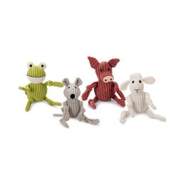 Beeztees Spielknochen Hundespielzeug Ribbed Maus Mausy grau