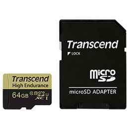 Transcend microSDHC-Karte 16GB Class 10 Speicherkarte (inkl. SD-Adapter)