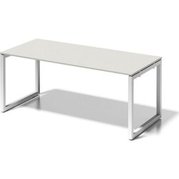 Bisley Schreibtisch, Breite: 1800 mm x Tiefe: 800 mm x Höhe: 740 mm Gestell weiß