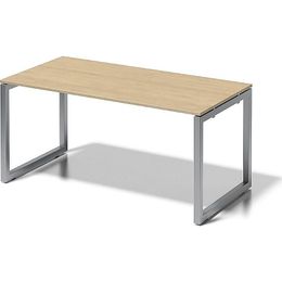 Bisley Schreibtisch, Breite: 1600 mm x Tiefe: 800 mm x Höhe: 740 mm Gestell silber