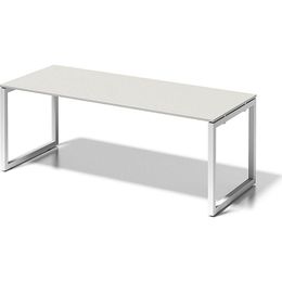 Bisley Schreibtisch, Breite: 2000 mm x Tiefe: 800 mm x Höhe: 740 mm Gestell weiß