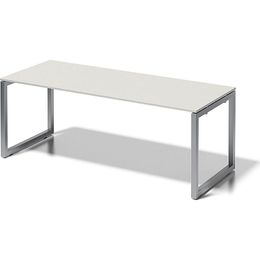 Bisley Schreibtisch, Breite: 2000 mm x Tiefe: 800 mm x Höhe: 740 mm Gestell silber