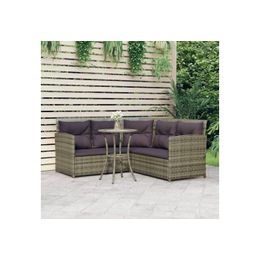 vidaXL Gartenlounge-Set, grau