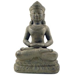 Guru-Shop Buddhafigur Sitzender Buddha aus Stein