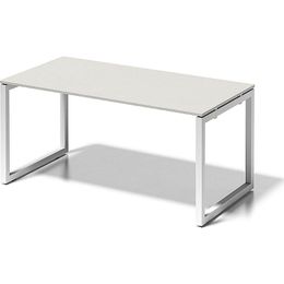 Bisley Schreibtisch, Breite: 1600 mm x Tiefe: 800 mm x Höhe: 740 mm Gestell weiß