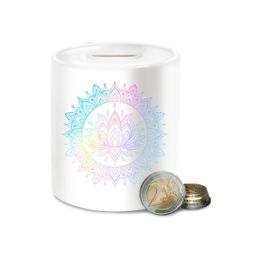 Shirtracer Spardose Lotusblume Spirituelle Meditation Mandala Pilates Lotus Entspannung