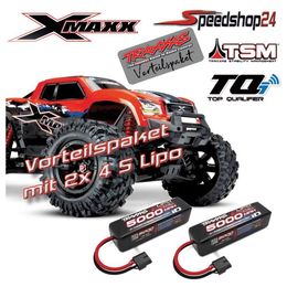 Traxxas Modellbausatz Traxxas X-Maxx 4x4 VXL 8s rot RTR 2x 4S 5000Ah ID Lipo 77086