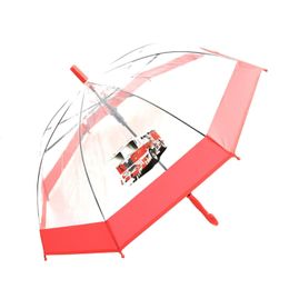 Dr. Neuser Stockregenschirm Kinder Regenschirm tranparent durchsichtig mit Automatik