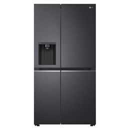 LG SidebySide mit Eis, Crushed Ice und Wasserspender 635 Liter Kapazität Energieeffizienzklasse D Interner Wassertank 4L Matte Black GSLV71MCTD GSLV7