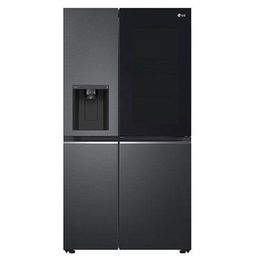 LG SidebySide mit InstaView DoorinDoor Eis, Crushed Ice und Wasserspender 635 Liter Kapazität EEK E Interner Wassertank 4L Matte Black GSXV81MCLE G