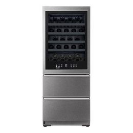 LG SIGNATURE Weinkühlschrank mit InstaView 420 Liter Kapazität Edelstahl mit Textured Steel Finish LSR200W LSR200W DE Kühlschrank