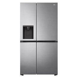 LG SidebySide mit DoorinDoor Eis, Crushed Ice und Wasserspender 635 Liter Kapazität Energieeffizienzklasse E Interner Wassertank Platinum Silver GS