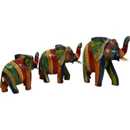 Guru-Shop Dekofigur Holzfigur Elefant in 3 Größen