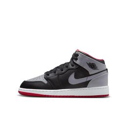 Air Jordan 1 Mid Schuh für ältere Kinder - Schwarz