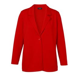 Via Appia Due Große Größen: Blazer in Sweatqualität, mit 1-Knopf-Verschluss, rot, Gr.46