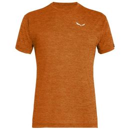 Salewa - Puez Melange Dry S/S Tee - T-Shirt Gr 48 braun/orange