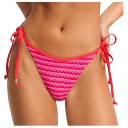 Seafolly - Women's Mesh Effect Tie Side Rio Pant - Bikini-Bottom Gr 40 rosa