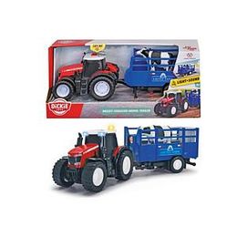 Dickie Massey Ferguson Traktor mit Tieranhänger und Kuh 203734003 Spielzeugauto