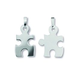 ONE ELEMENT Kettenanhänger Puzzle Anhänger aus 925 Silber, Damen Silber Schmuck Puzzle, silberfarben