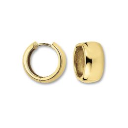 ONE ELEMENT Paar Creolen Ohrringe Creolen aus 585 Gelbgold Ø 15,5 x 7,0 mm, Damen Gold Schmuck, goldfarben