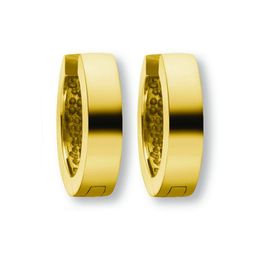 ONE ELEMENT Paar Creolen Ohrringe Creolen aus 585 Gelbgold Ø 12,5 x 3,0 mm, Damen Gold Schmuck, goldfarben