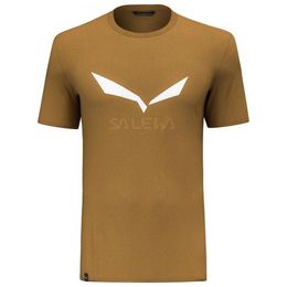 Salewa - Solidlogo Dry T-Shirt - Funktionsshirt Gr 46 - S braun