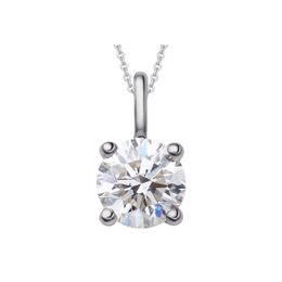 ONE ELEMENT Kettenanhänger 0.3 ct Diamant Brillant Anhänger aus 750 Weißgold, Damen Gold Schmuck, silberfarben