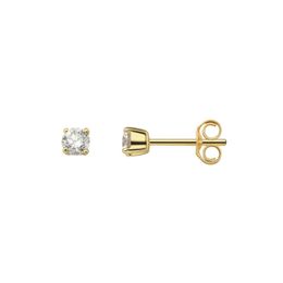 ONE ELEMENT Paar Ohrstecker 0.30 ct Diamant Brillant Ohrringe Ohrstecker aus 585 Gelbgold, Damen Gold Schmuck, goldfarben