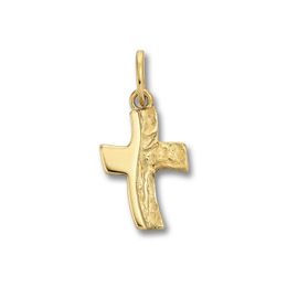 ONE ELEMENT Kettenanhänger Kreuz Anhänger aus 333 Gelbgold, Damen Gold Schmuck, goldfarben