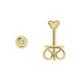 ONE ELEMENT Paar Ohrstecker, Damen Gold Schmuck Zarge, goldfarben